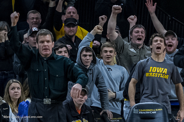 Terry Gilman Hawkeyes bench